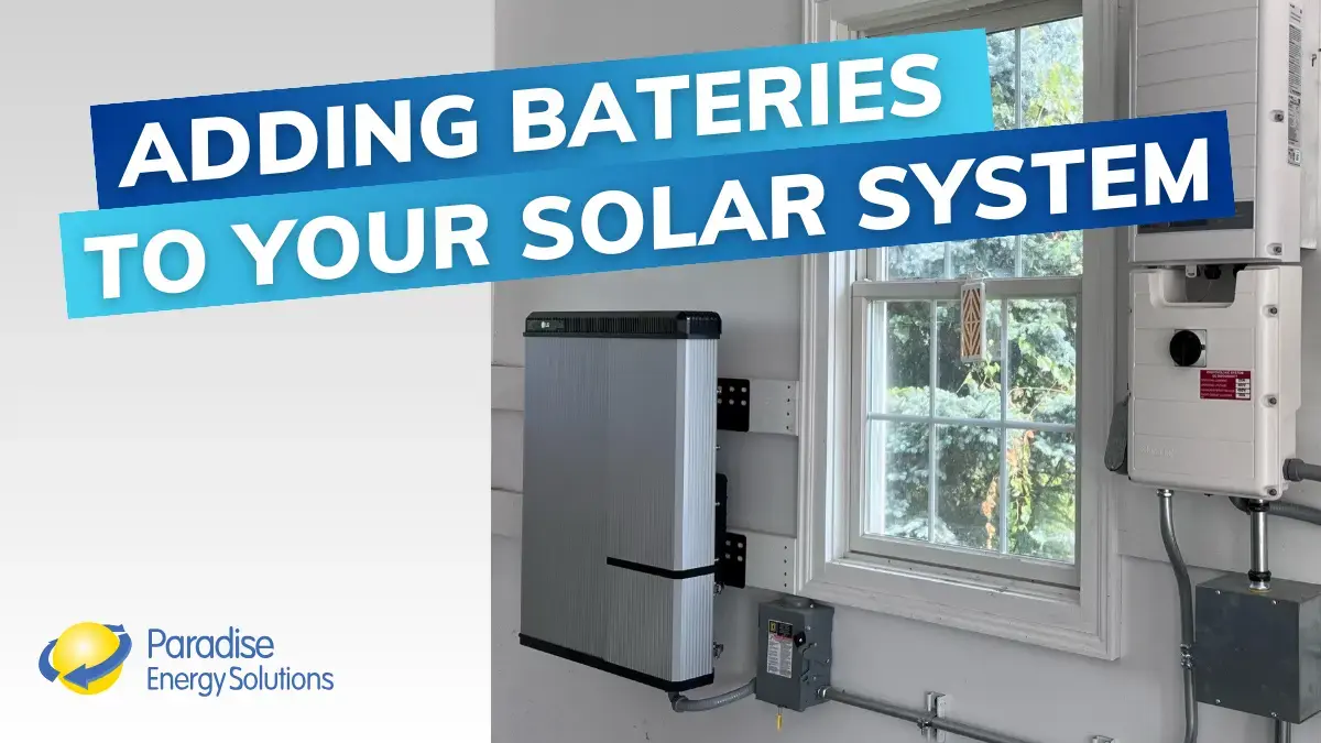 Solar system batteries store